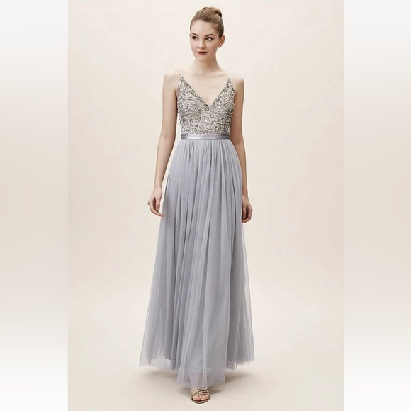 BHLDN | Dresses | Bhldn Avery Dress In Fog | Poshmark
